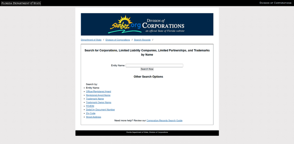 Florida Business Entity Search | Verify Business Records 2025