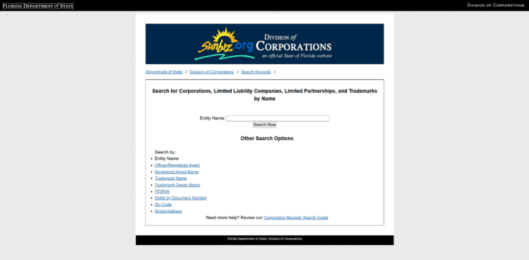 Florida Business Entity Search | Verify Business Records 2025