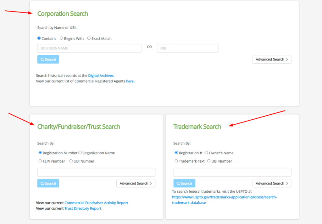 How to do a Washington business search | Verify LLC names