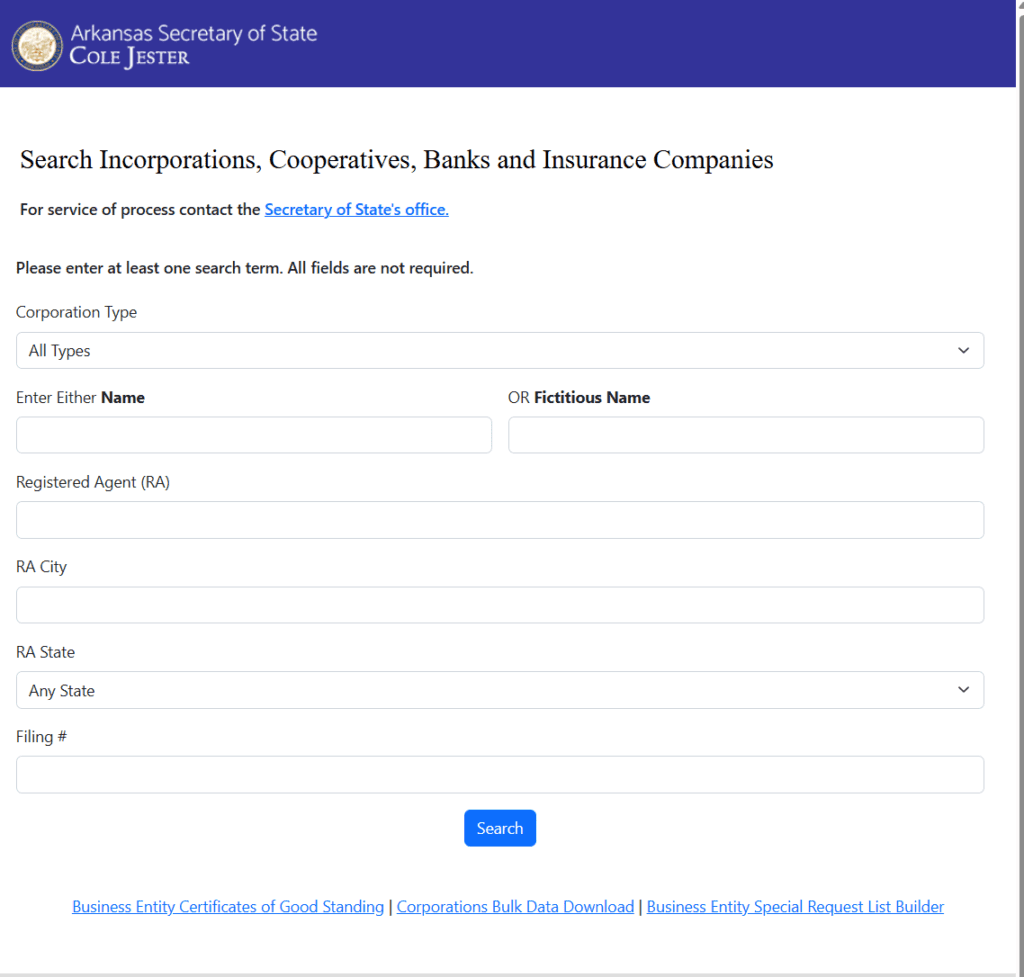 Arkansas LLC Search | Business Name & Status Lookup 2025