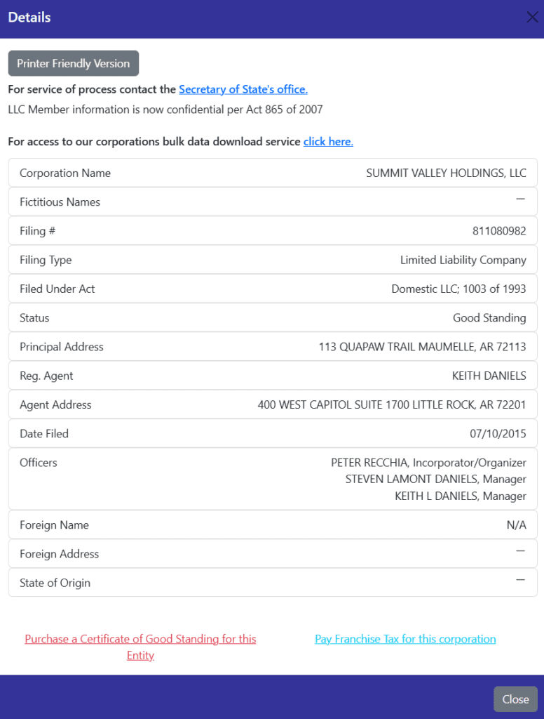 Arkansas LLC Search | Business Name & Status Lookup 2025