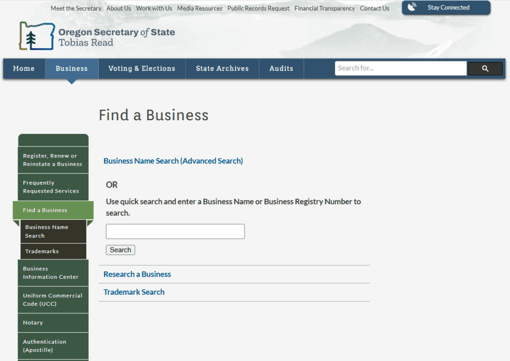 Oregon LLC Search: Step-by-Step Guide via SOS Biz Registry